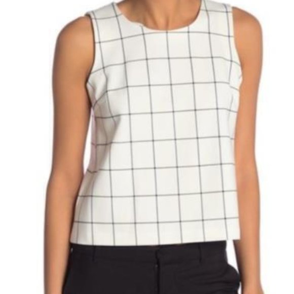Amanda & Chelsea | Tops | Amanda Chelsea Black White Checkered Tank ...